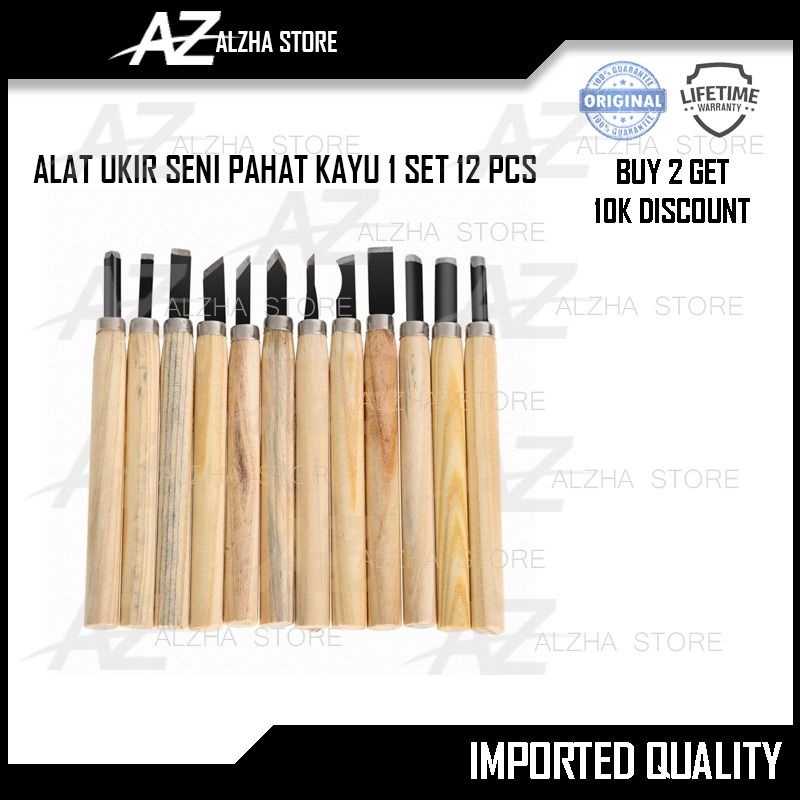 Jual [BEST QUALITY] ALAT UKIR SENI PAHAT KAYU 1 SET 12 PCS | Shopee ...