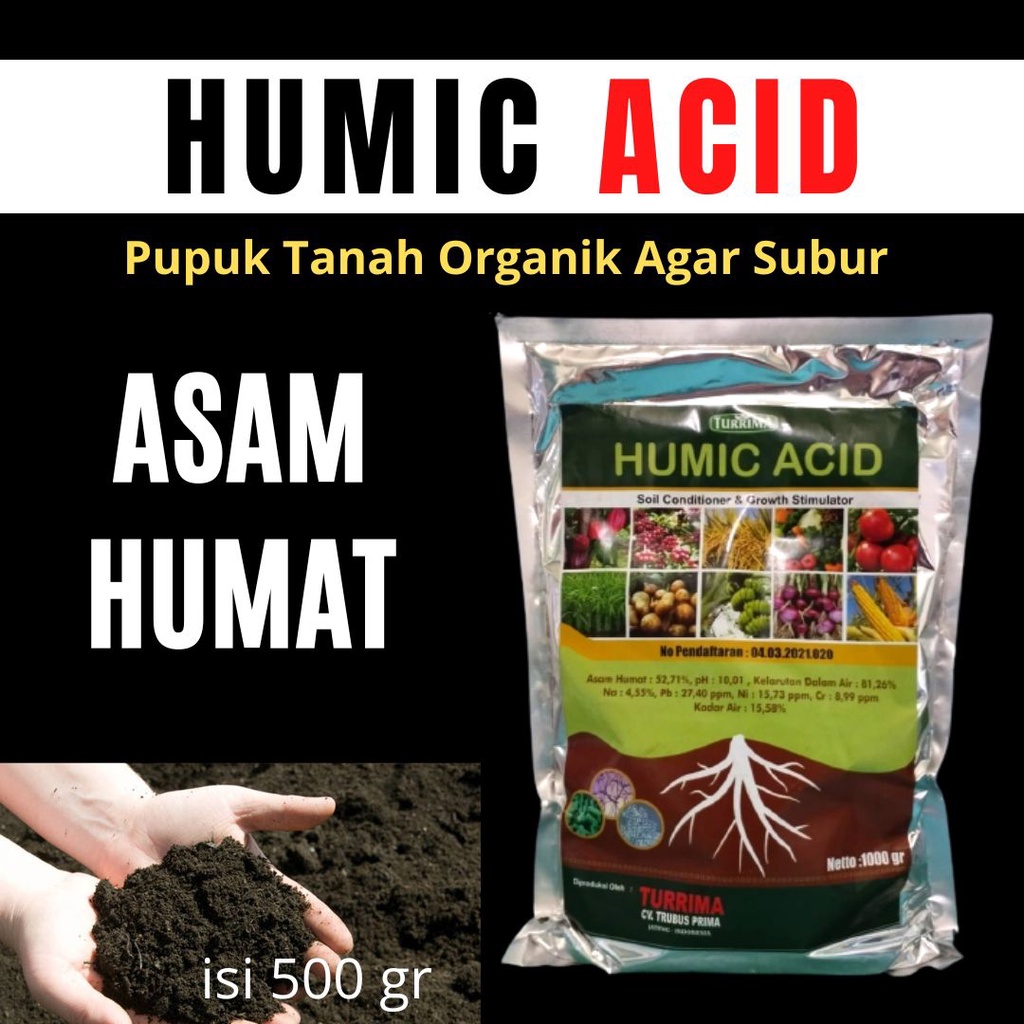 Jual Asam Humat 1 Kg Pembenah Tanah Organik Humic Acid Pembenah Tanah Yang Rusak | Shopee Indonesia