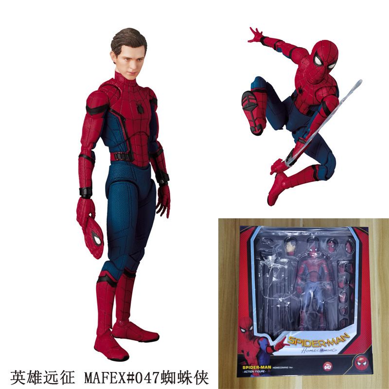 Jual mafex spiderman home coming shf spiderman super hero figure ...