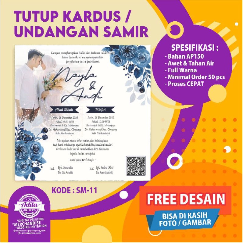 Jual KARTU UNDANGAN / SAMIR BERKAT / TUTUP KARDUS / AQIQAHAN / KHITANAN ...