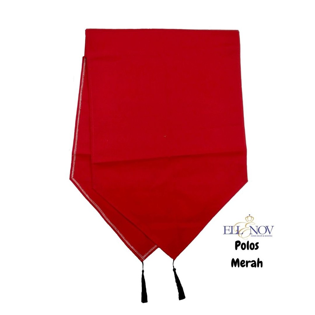 Jual Taplak Meja / Table Runner Merah Polos Bahan Kanvas Tebal Aneka ...