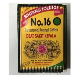 Jual Bintang Toedjoe / Bintang 7 / Puyer 16 / Obat Sakit Kepala 12 ...