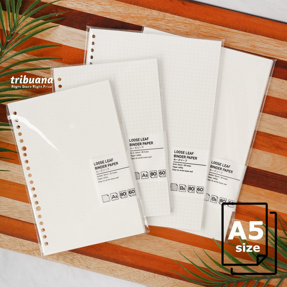 Jual Loose Leaf Binder Paper / Isi Binder Kotak Titik A5 60 lembar ...