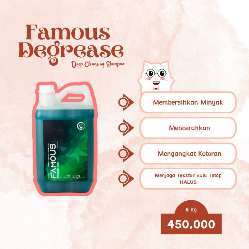 Jual FAMOUS Degrease by Miezekatze Product Product shampo kucing dan ...