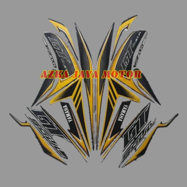 Jual Sticker Striping Yamaha mio Soul GT lama warna kuning abu abu ...