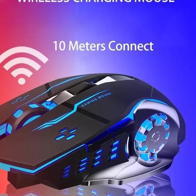 Jual ZornWee CH001 RECHARGEABLE CHARGING GAMING MOUSE Wireless Gaming Mouse RGB - Black/Silver ...