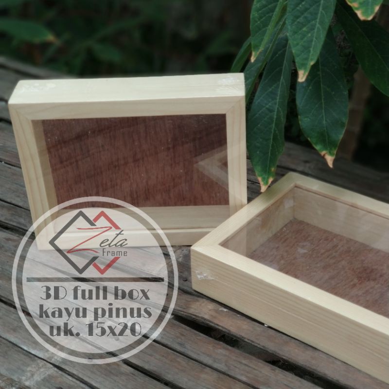 Jual Pigura mahar kayu pinus full box uk. 15x20 dalam 4cm - Scrapframe ...