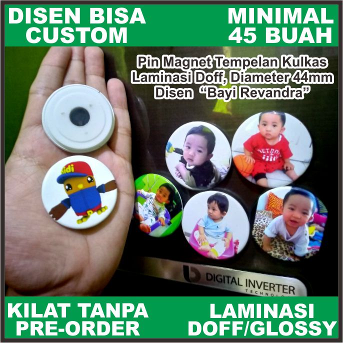 Jual Pin Magnet Tempelan Kulkas Disen Custom 44mm Souvenir Unik Murah ...