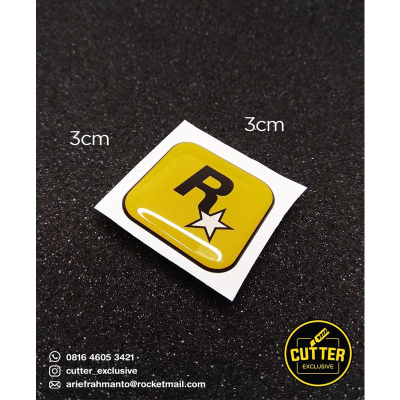 Jual emblem sticker resin ROCKSTAR GAME logo | Shopee Indonesia