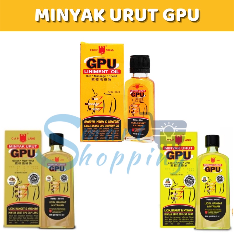Jual MINYAK URUT GPU 30 ML & 60 ML & 100 ML / MINYAK URUT / MINYAK ...