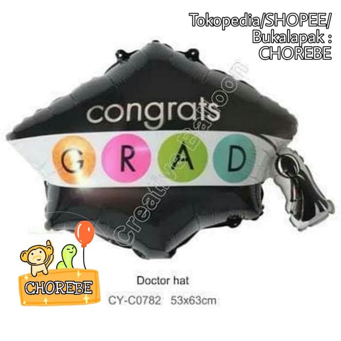 Jual Balon Foil Graduation Toga Jumbo | Shopee Indonesia