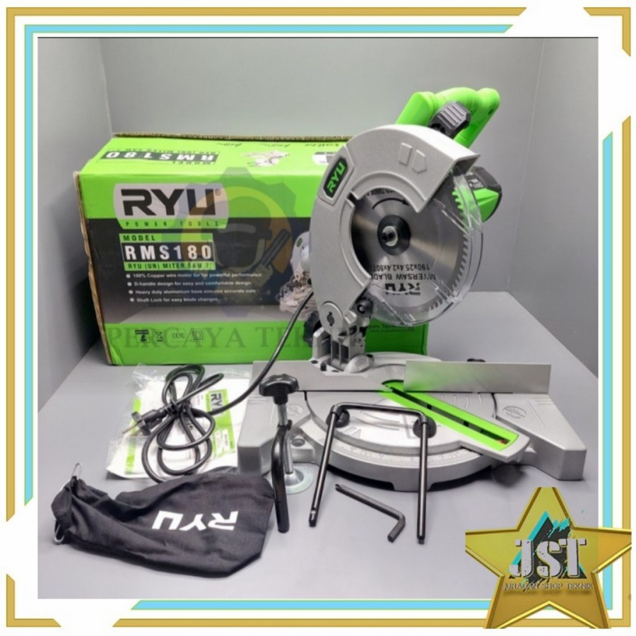 Jual TEKIRO RYU RMS 180 MESIN POTONG ALUMUNIUM KAYU MITTER SAW 7" inch ...