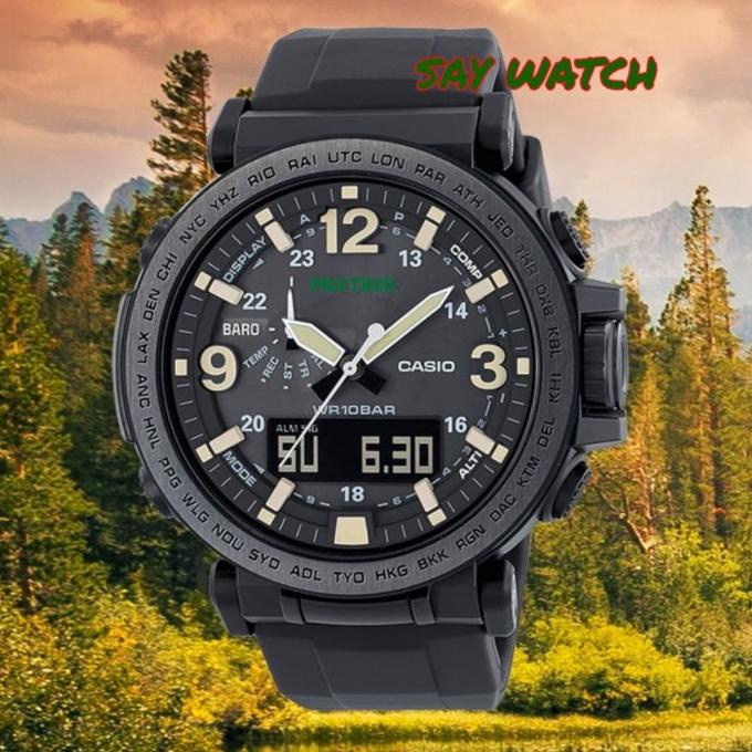 Jual Jam Tangan Pria Casio Protrek PRG-600 Rubber Full Black Original BM | Shopee Indonesia