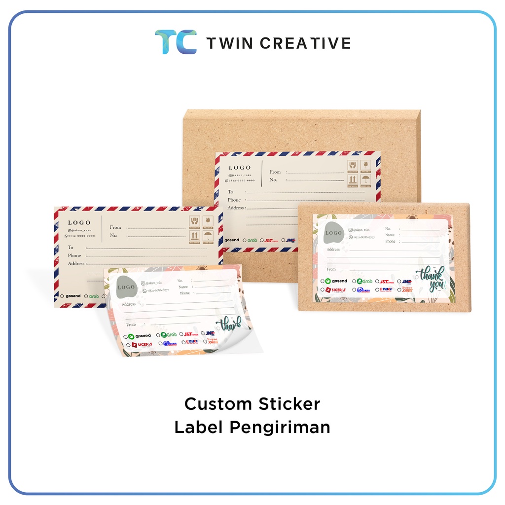 Jual Stiker Pengiriman Label Box Paket Anti Air Tidak Mudah Robek ...