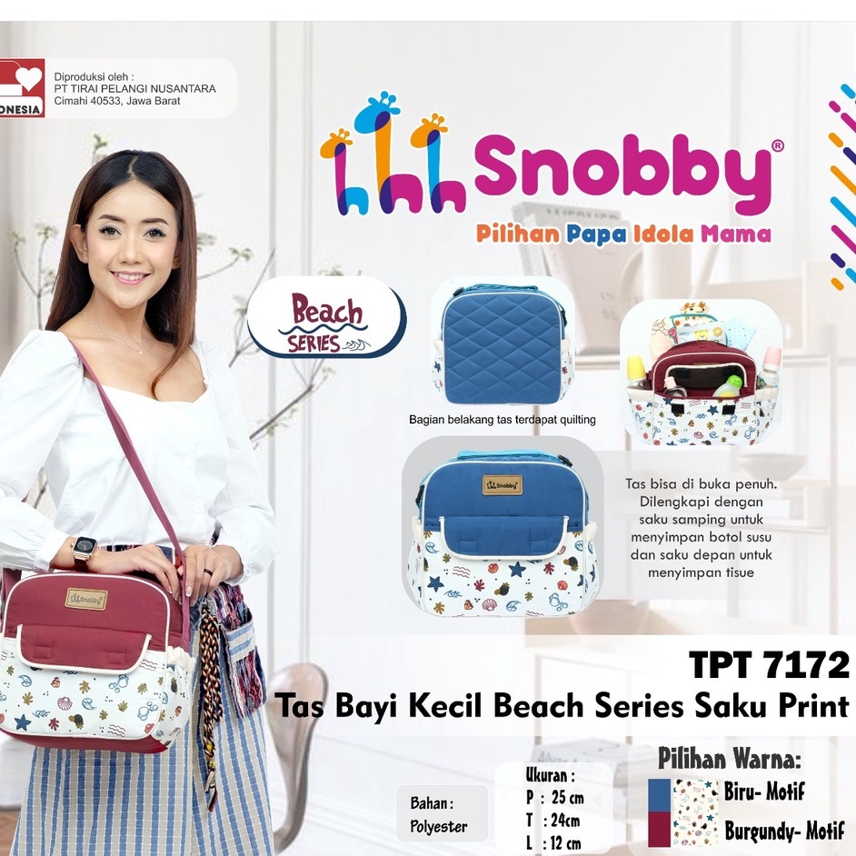 Jual Snobby Tas Bayi Snobby Kecil Beach Series Saku Print | Shopee ...