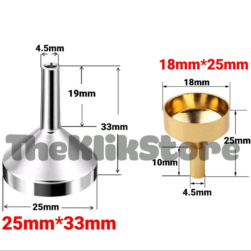 Jual Aluminium Mini Funnel Perfume Essential Oil Refill Tools Corong ...