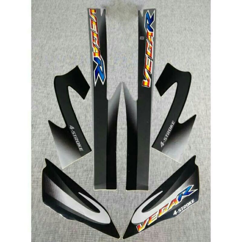 Jual sticker striping lis bodi motor yamaha vega r old 2003 merah/abu ...