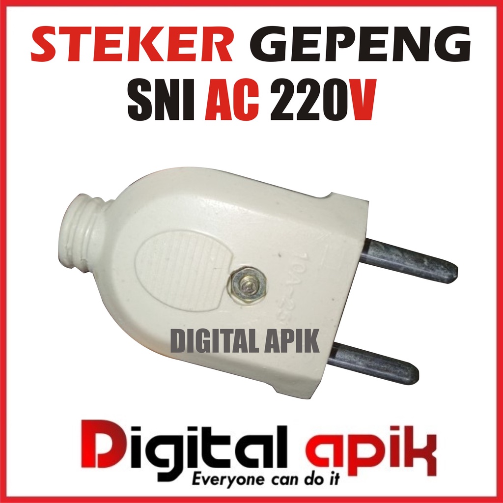 Jual Steker Gepeng Colokan Listrik AC 220V PLN SNI Bukan Steker Broco Broko | Shopee Indonesia