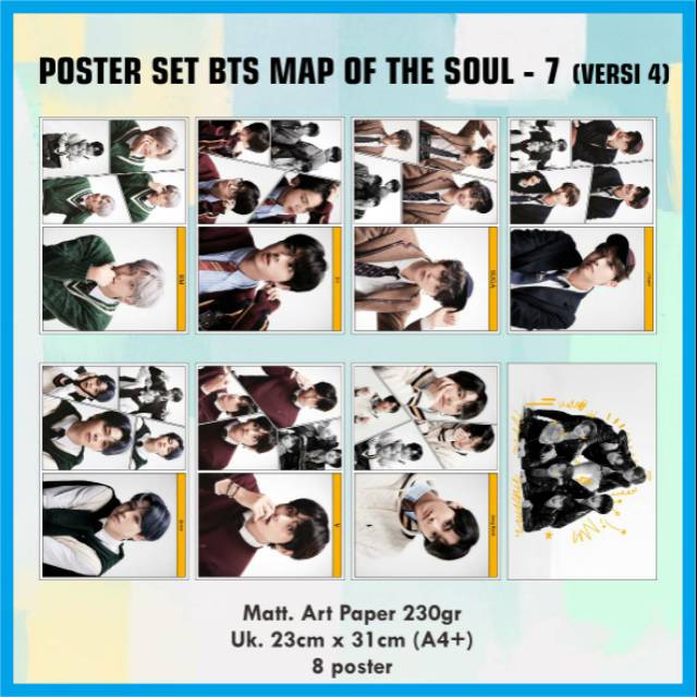Jual POSTER SET KPOP BTS MAP OF THE SOUL 7 (8 POSTER) | Shopee Indonesia