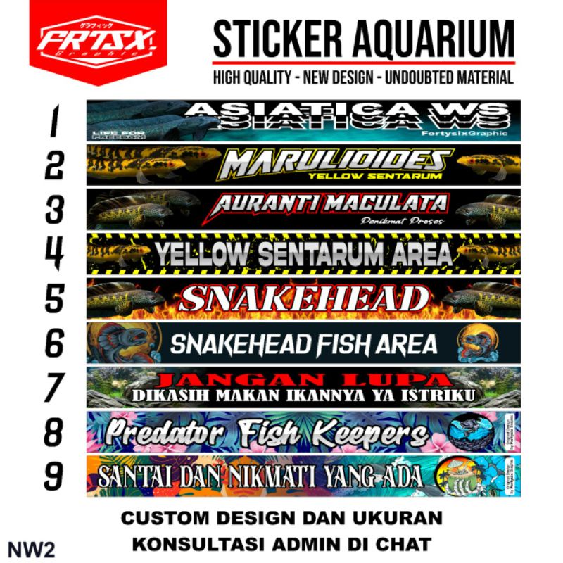 Jual Stiker Channa | Stiker Akuarium | Stiker Predator Fish | Channa ...