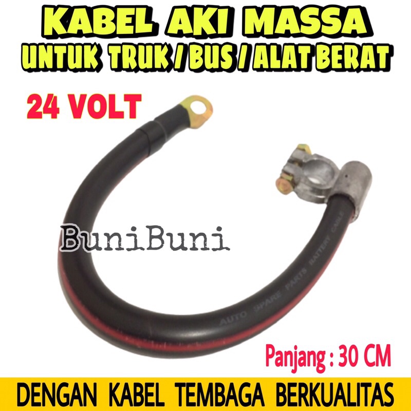 Jual Kabel Aki Massa / Masa Paralel Aki Untuk Mobil Truk & Bus 24 Volt Full Tembaga | Shopee ...