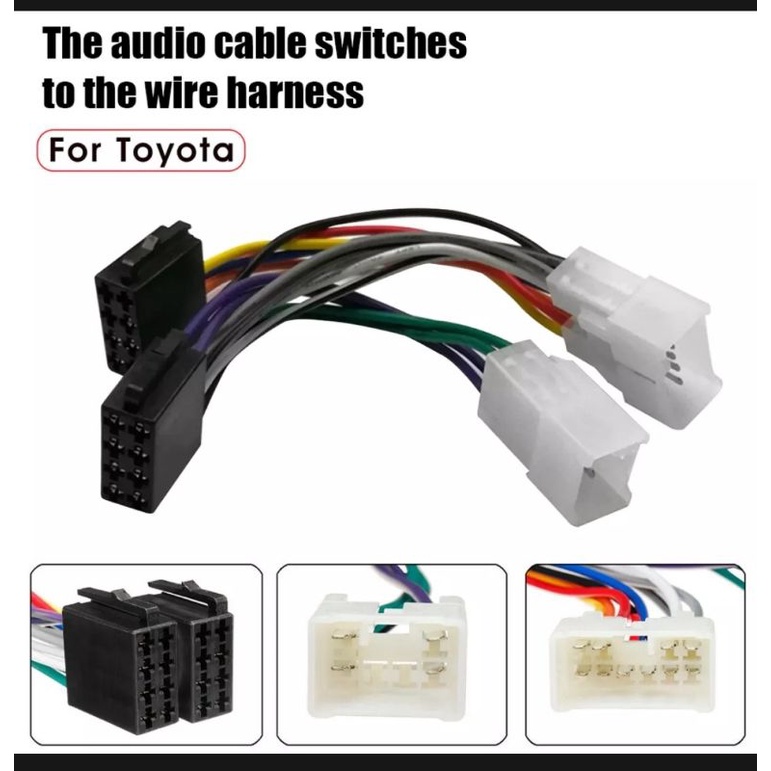 Jual Kabel Soket Head Unit ISO ke Toyota Daihatsu untuk Memasang Head ...