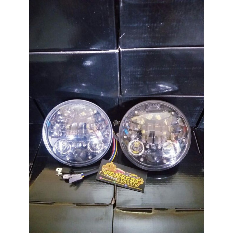 Jual Lampu daymaker 16 LED 5,75 inch dus hitam | Shopee Indonesia