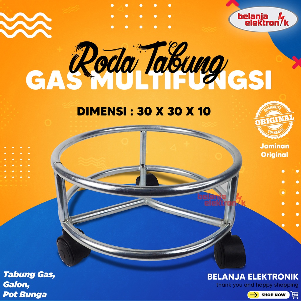 Jual RODA TABUNG GAS NEKEL STAINLESS / ALAS AIR GALON / TATAKAN POT ...