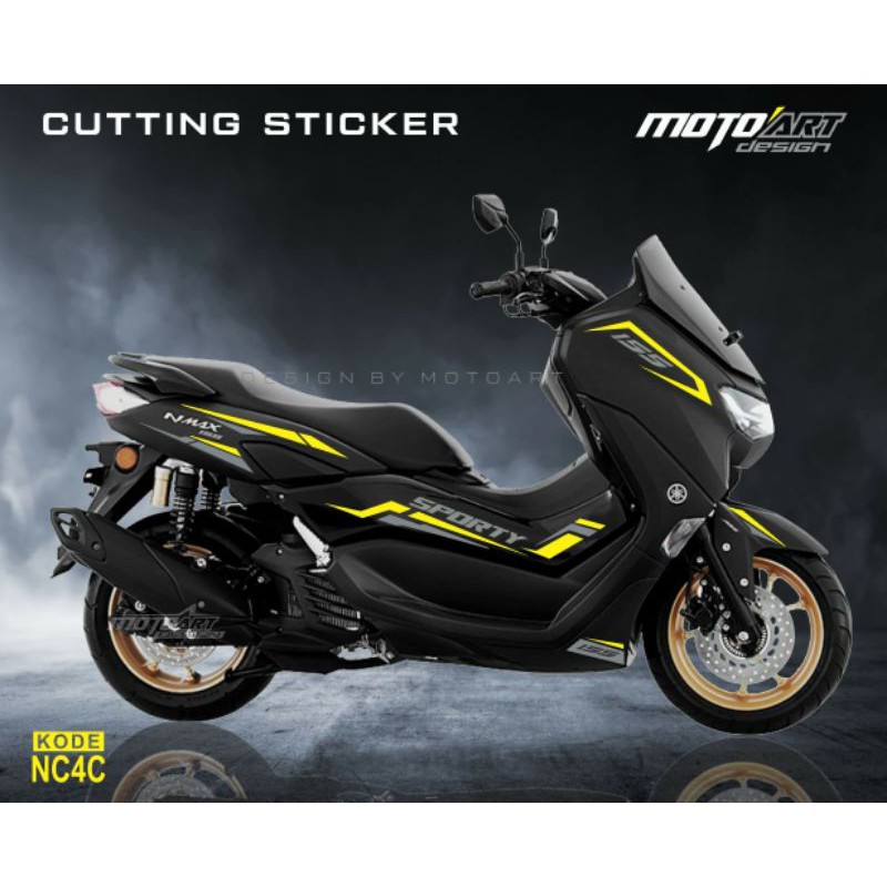 Jual STIKER ALL NEW NMAX HITAM CUTTING STICKER KUNING ABU | Shopee ...