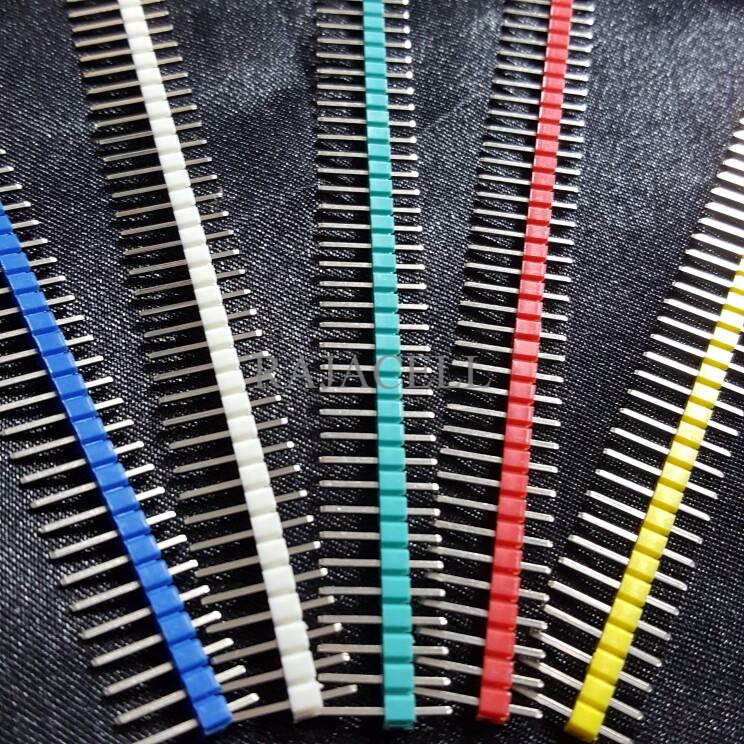 Jual 5pcs High Quality 140 Single Row Male Header Full Color | Shopee ...