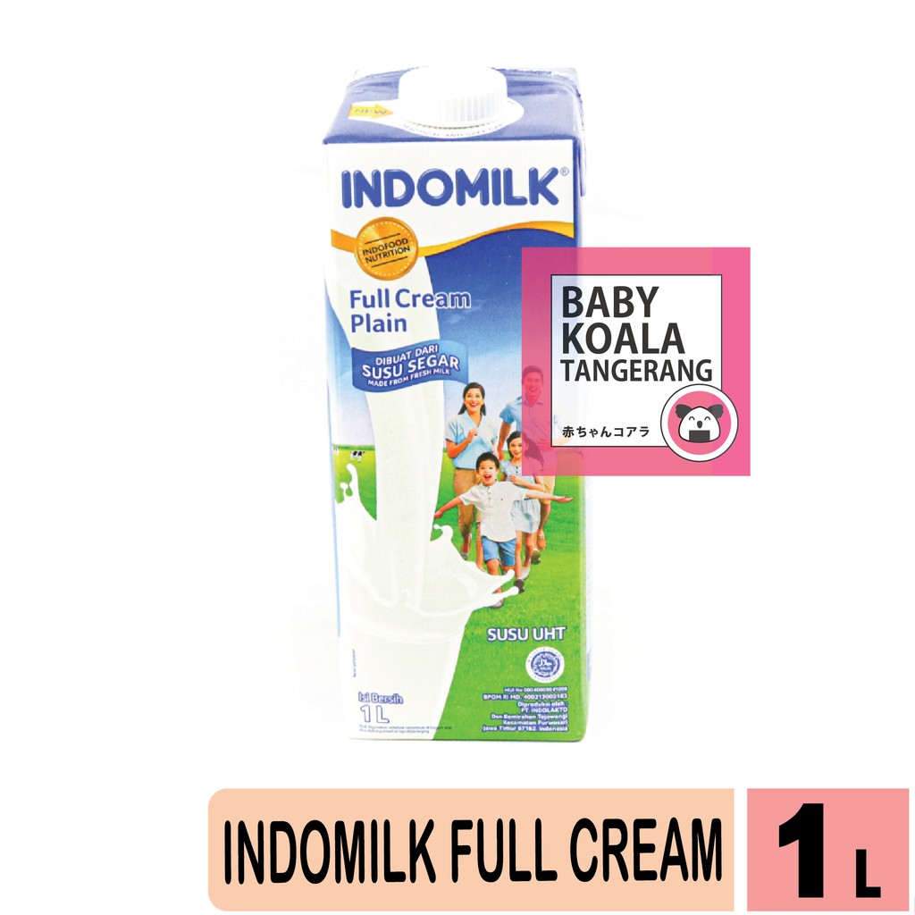 Jual INDOMILK UHT Milk Susu Sapi UHT Plain 1 Liter. | Shopee Indonesia