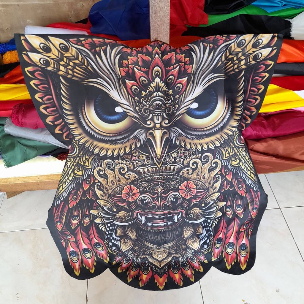 Jual Layangan Burung celepuk printing Barong bali knock down layang ...
