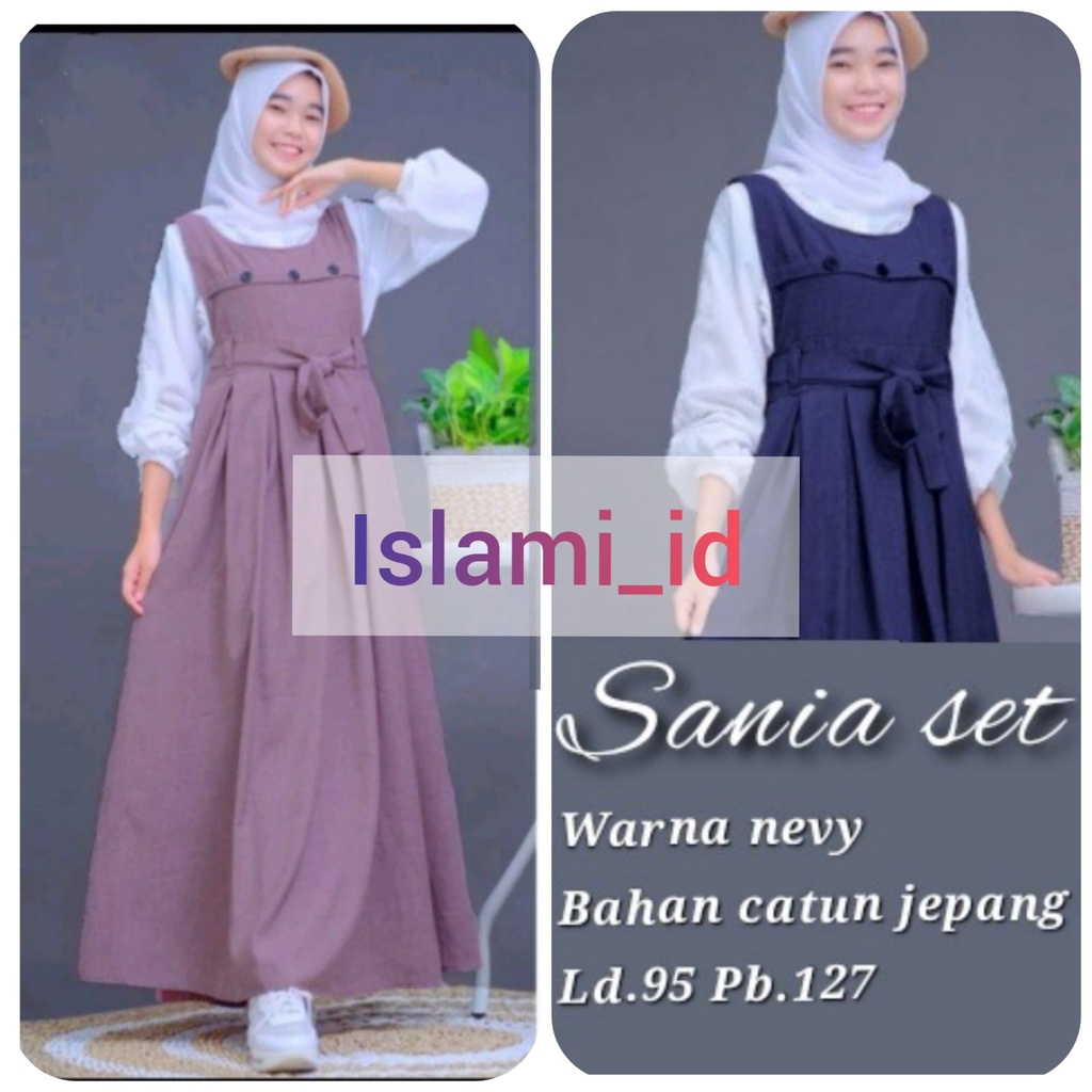 Jual SANIAKIDS Gamis Katun Anak Remaja Tanggung Perempuan Islami Putih ...