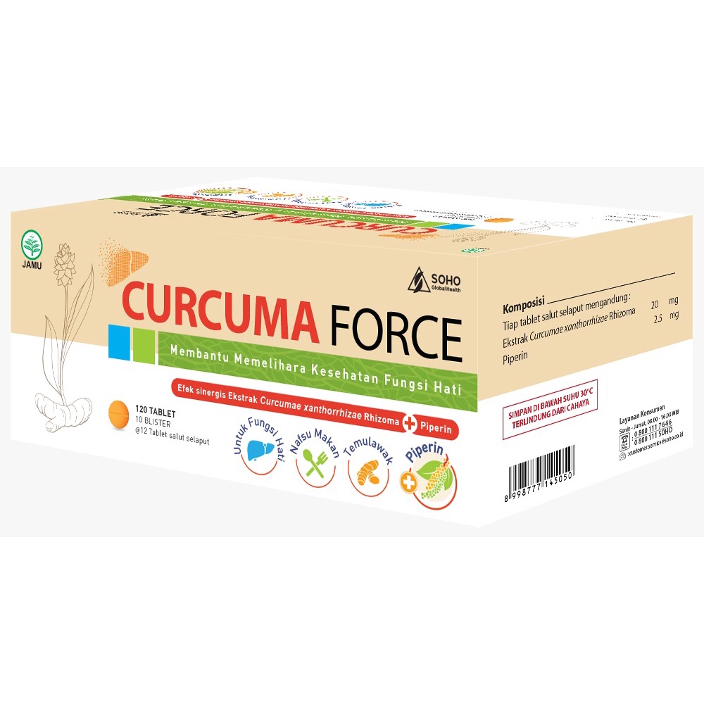 Jual Curcuma force box ( 1 box isi 10 strip @ 12 tablet ) | Shopee ...