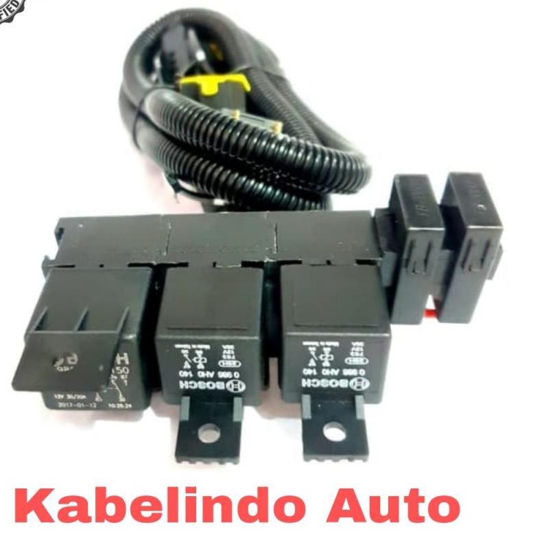 Jual Miliki KABEL RELAY SET BOSCH LAMPU DEPAN HEADLAMP H4 MOBIL 3 RELAY ORIGINAL | Shopee Indonesia