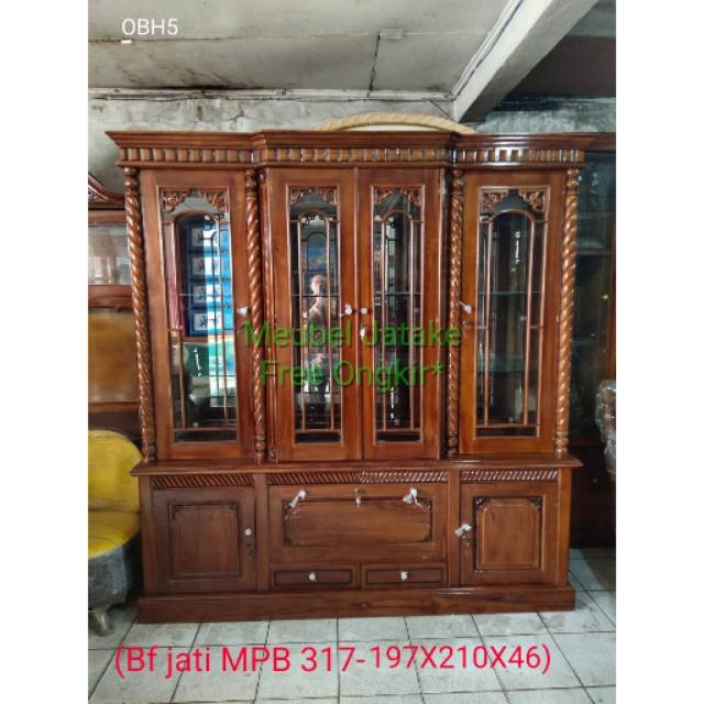 Jual Bufet Pajangan Jati 4 Pintu MPB 317 - Bupet Lemari Hiasan Jepara ...