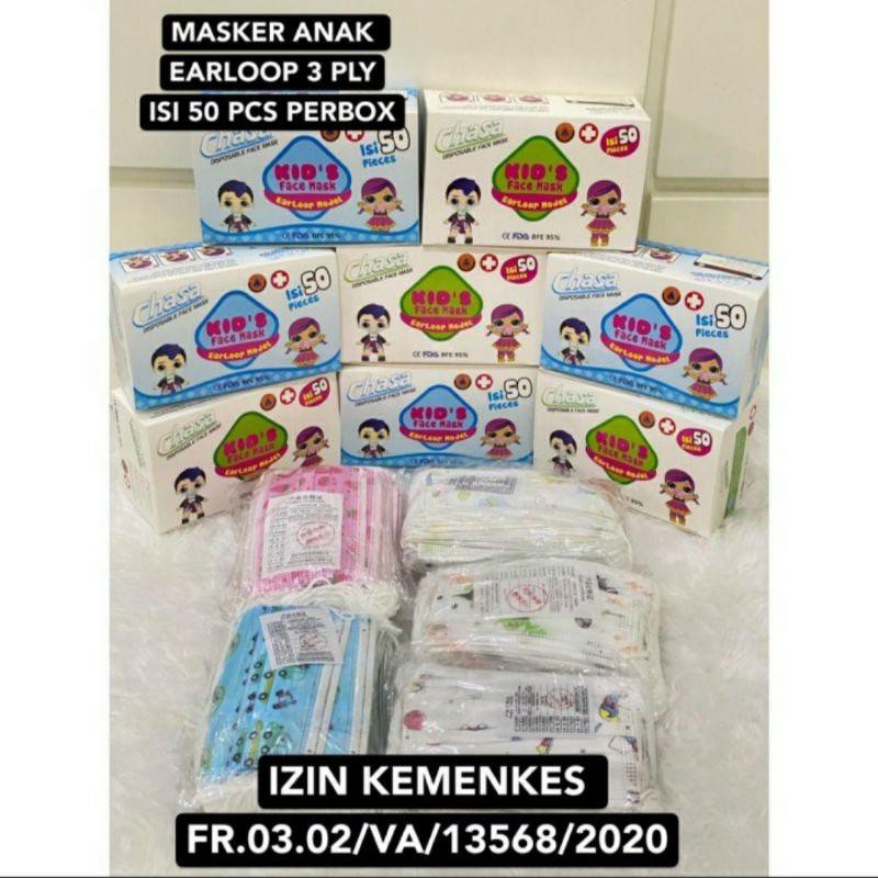 Jual [Checkout Rp 1000] MASKER ANAK 3 PLY EARLOOP 3PLY MEDICAL KIDS ...