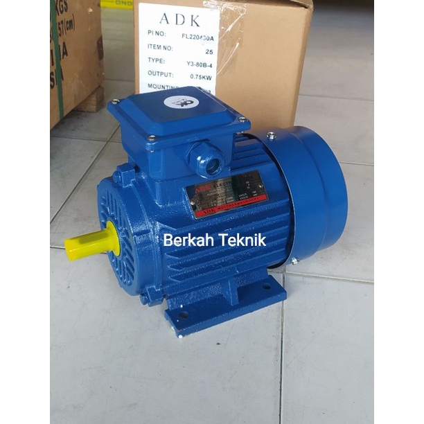 Jual Dinamo Elektro Motor ADK 1 HP 3 Phase 1400 Rpm | Shopee Indonesia