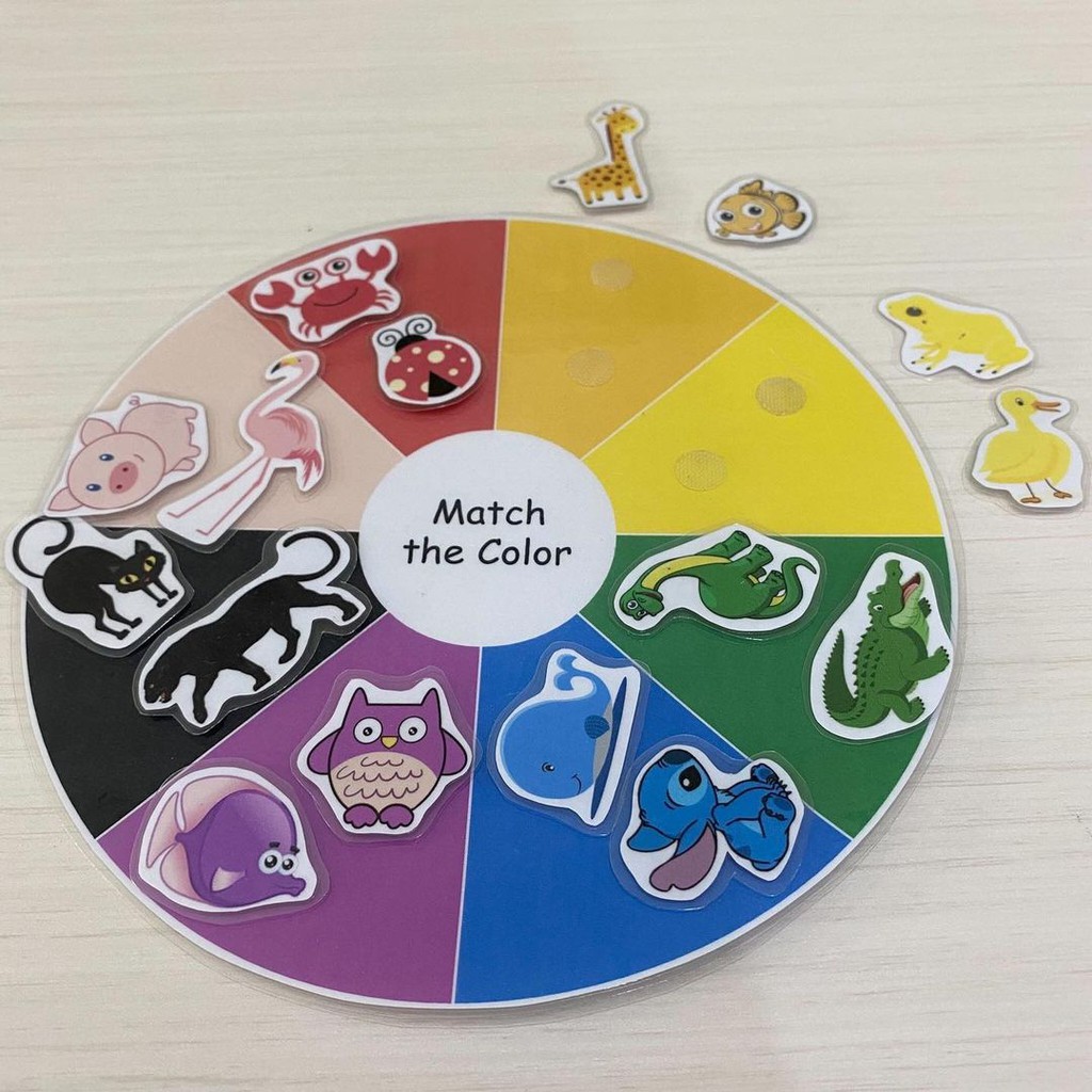Jual Match the color worksheet / mainan edukatif anak mencocokkan warna ...
