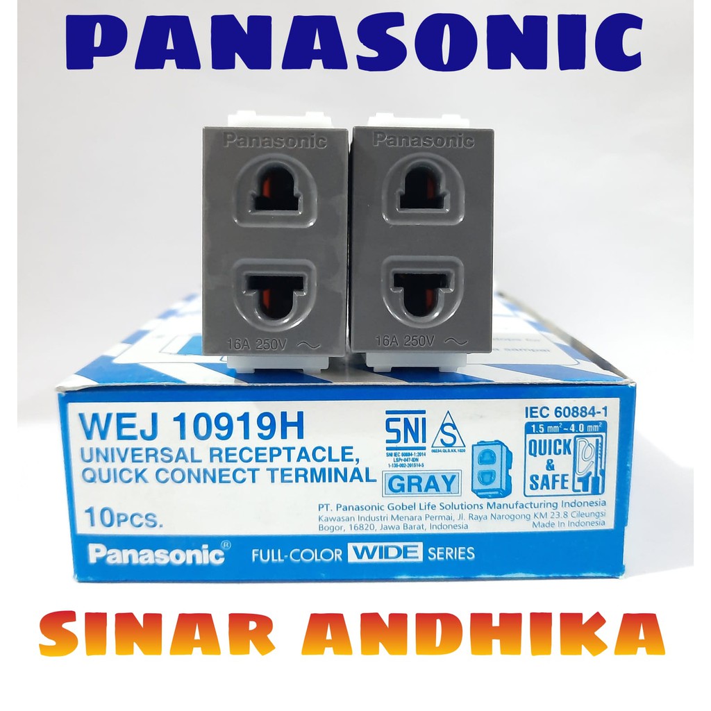 Jual MATA STOP KONTAK UNIVERSAL GRAY PANASONIC WEJ 10919H | Shopee ...