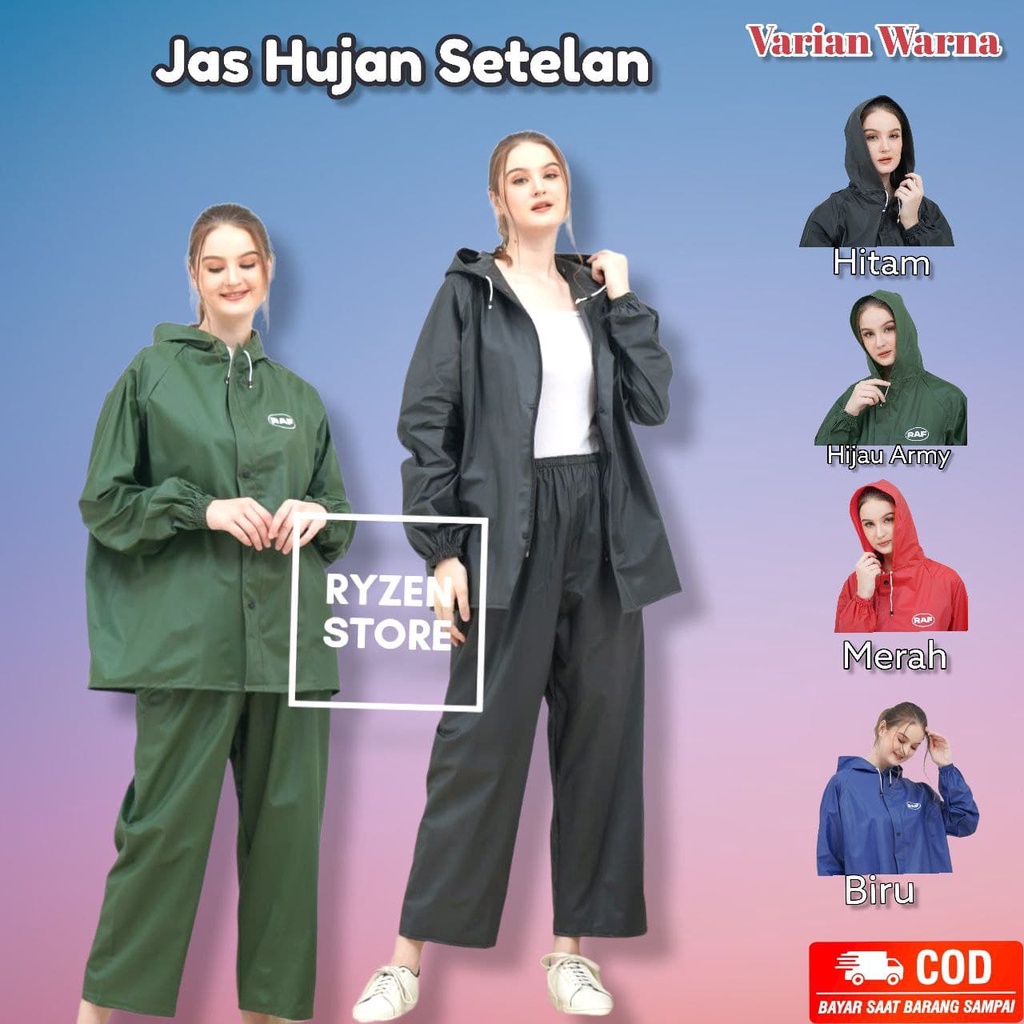 Jual Jas Hujan Custom Logo Dan Tulisan Setelan Jaket Celana Lentur dan ...