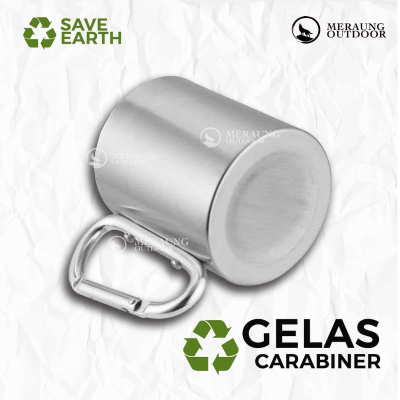 Jual [ BISA COD ]Gelas minum Mug carabiner mug camping mug hiking mug ...