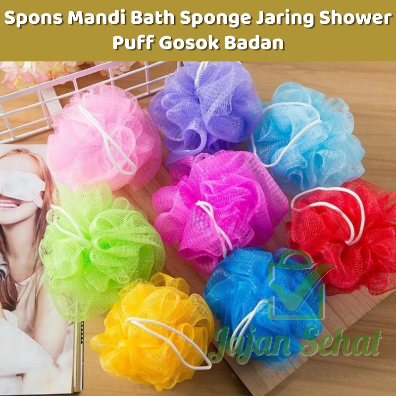 Jual Spons Mandi Bath Sponge Jaring Shower Puff Gosok Badan | Shopee ...