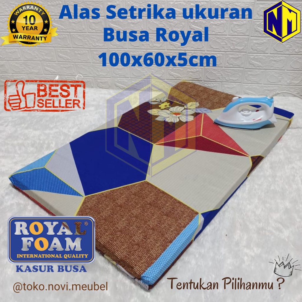 Jual Alas setrika busa royal ukuran 100x60x5cm garansi busa 10tahun ...