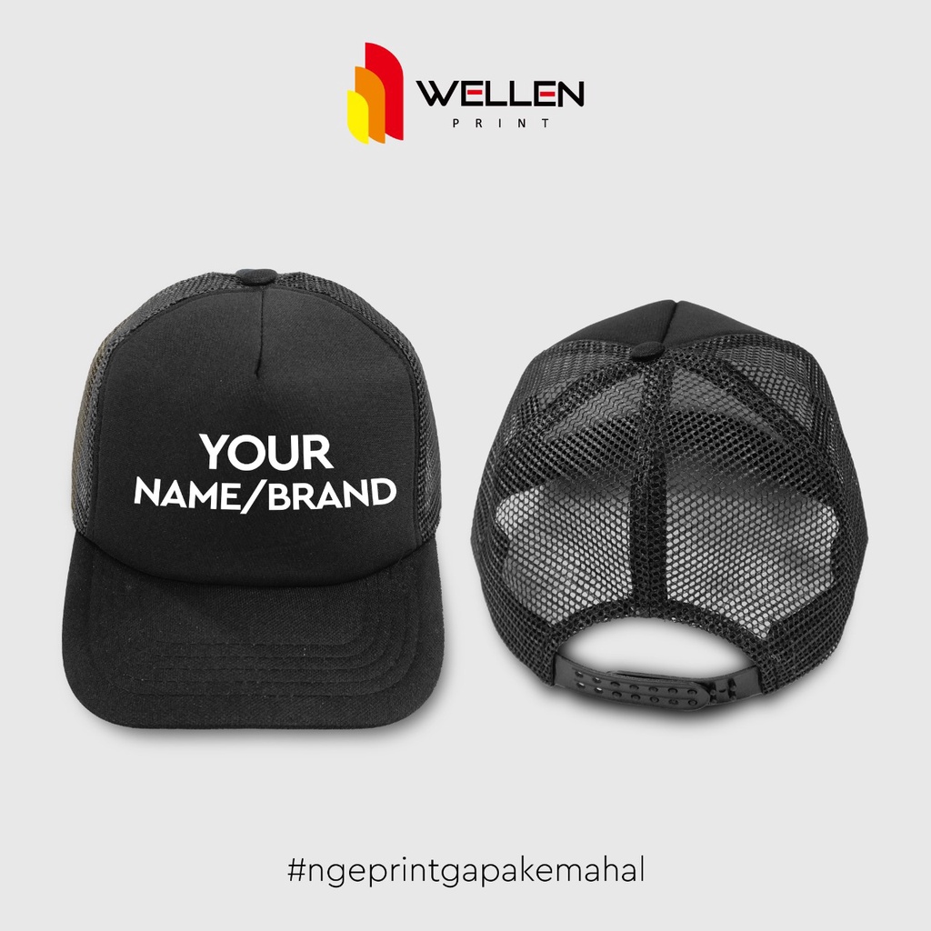 Jual WELLEN PRINT - Topi Trucker Custom Print Design Nama / Souvenir ...