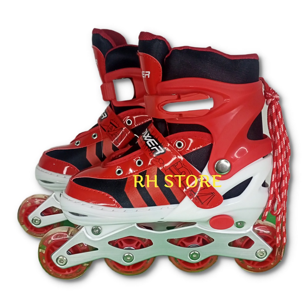 Jual Sepatu roda anak Remaja Inline SKATE POWER dengan Lampu Roda Depan ...