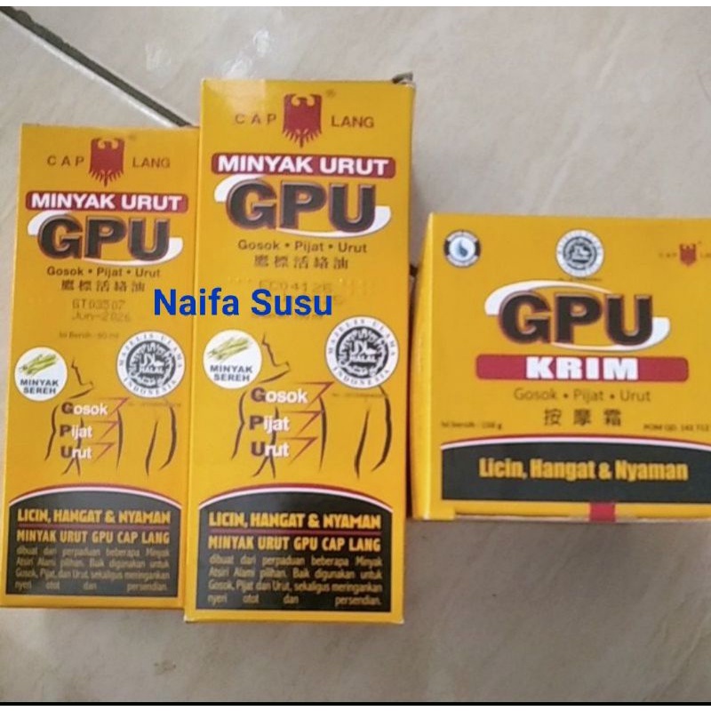 Jual GPU Minyak Urut Cap Lang All Variant @30ml & 60ml/100ml | Shopee ...