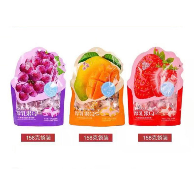 Jual permen yogurt jelly lunak rasa mangga anggur stawberry 158gram ...