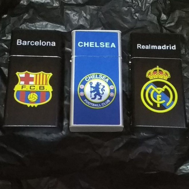 Jual (bayar dirumah) MURAH ! COD Kotak Rokok Korek Gas Logo Club Bola ...