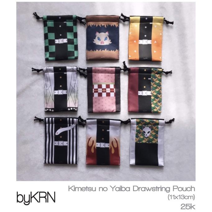 Jual Produk Unggulan] Kny Kimetsu No Yaiba Drawstring Pouch Fan Merch ...